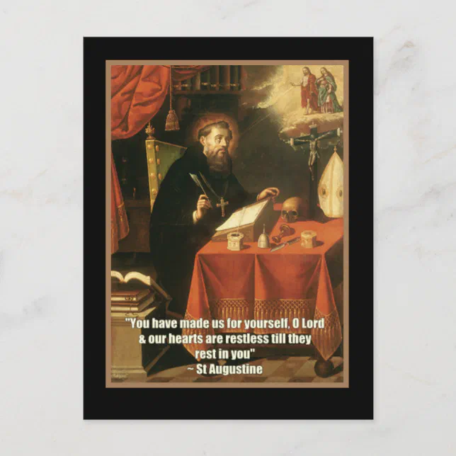St. Augustine Catholic Religious Quote Postcard | Zazzle