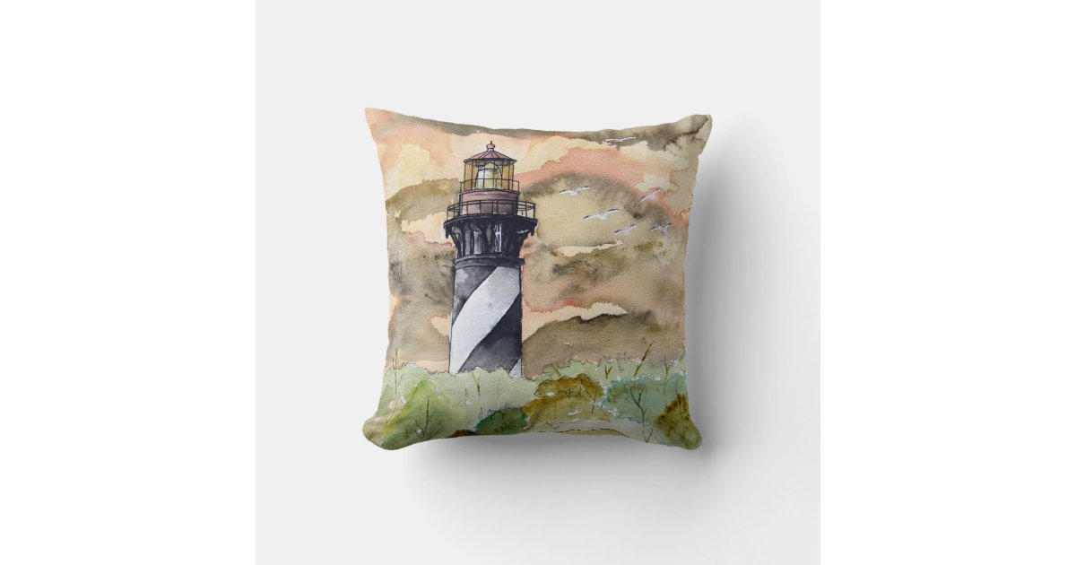 St Augustine Florida Lighthouse lighthouses pillow | Zazzle