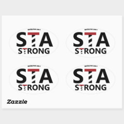 St. Augustine, Florida - STA STRONG Oval Sticker | Zazzle
