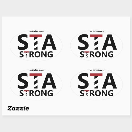 St. Augustine, Florida - STA STRONG Oval Sticker | Zazzle