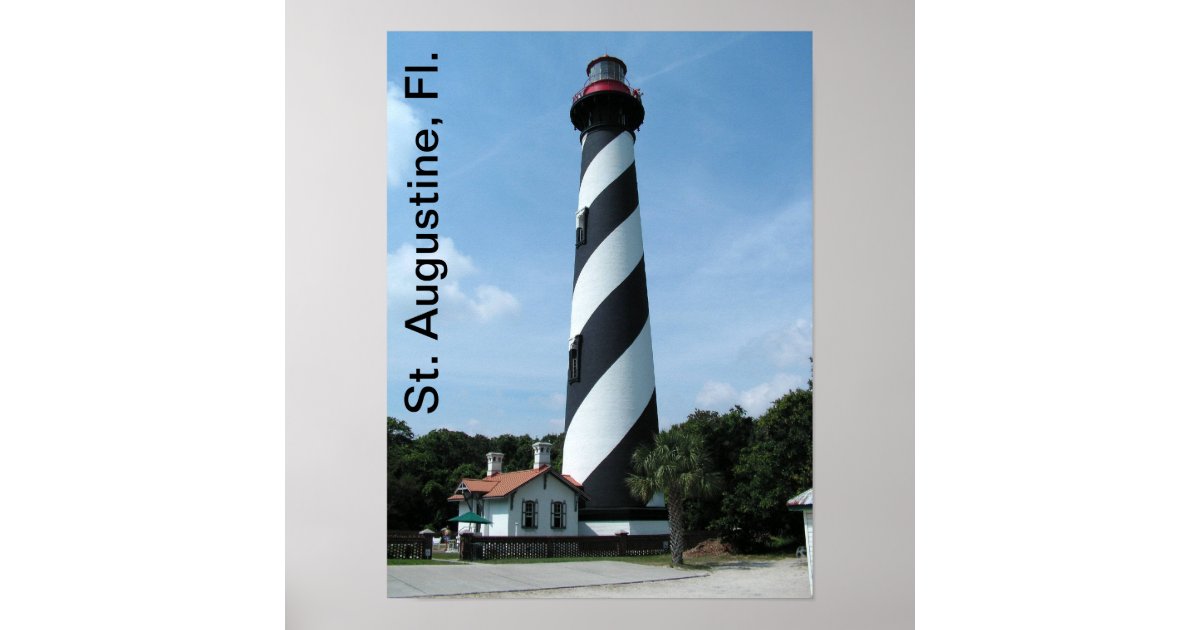 St Augustine Lighthouse Poster | Zazzle