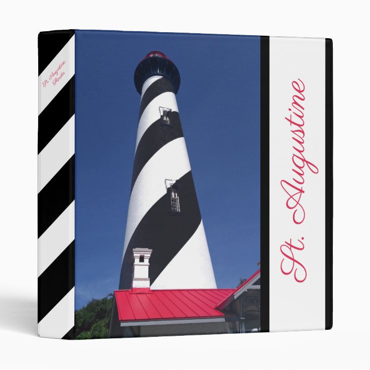 St. Augustine Lighthouse Vacation Photo Album Binder | Zazzle