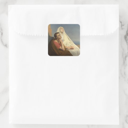 St. Augustine & St. Monica Square Sticker | Zazzle