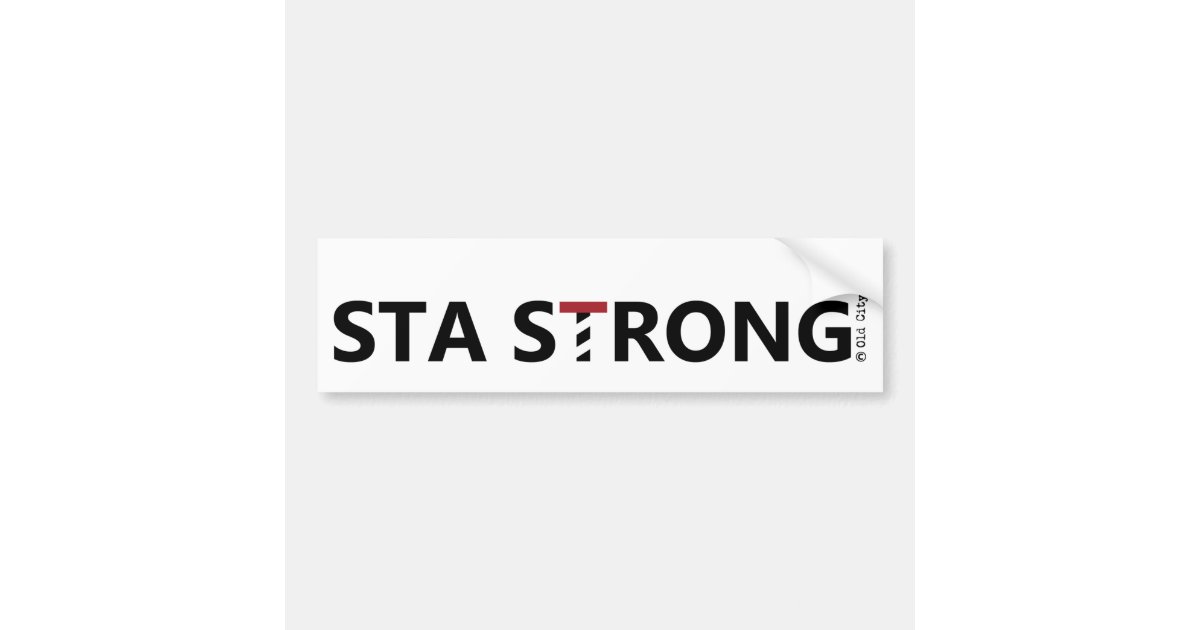 St. Augustine - STA STRONG Bumper Sticker | Zazzle