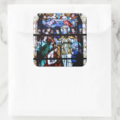 St. Augustine Stained Glass Square Sticker | Zazzle