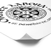 St. Benedict Calligraphy Poster | Zazzle