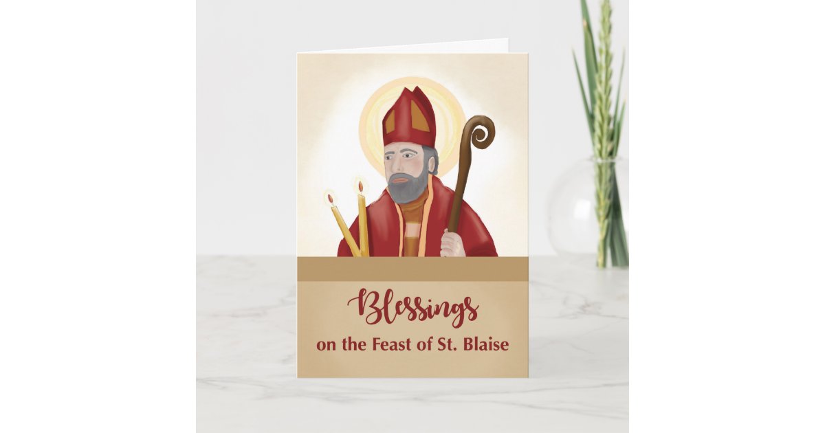 St. Blaise Feast Day Blessings Card | Zazzle