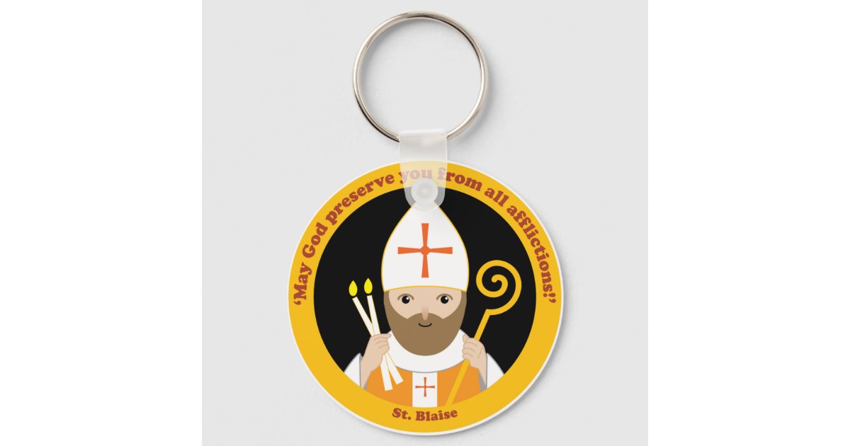 St. Blaise Keychain | Zazzle