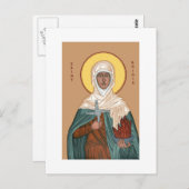 St Brigid with Holy Fire and Cross Postcard | Zazzle