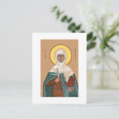 St Brigid with Holy Fire and Cross Postcard | Zazzle