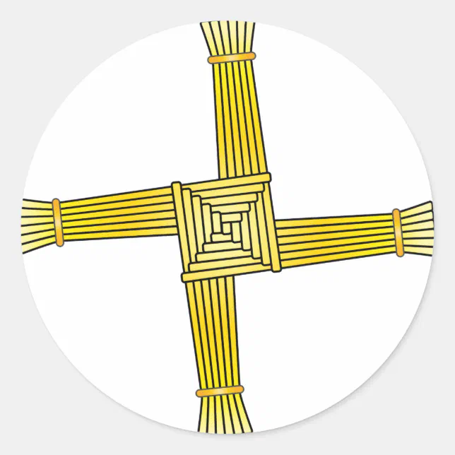 St. Brigid's Cross Classic Round Sticker | Zazzle