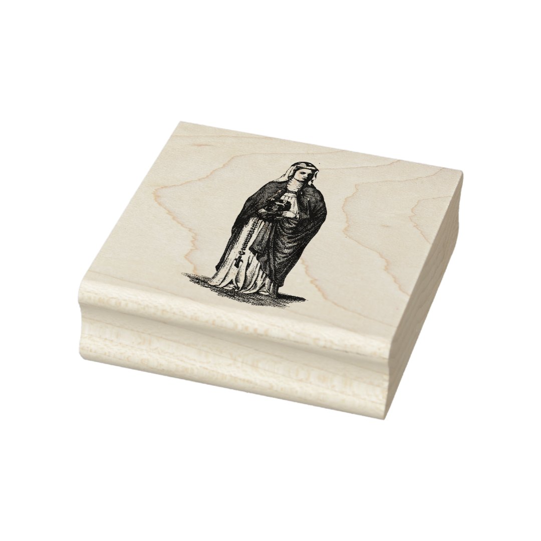 St. Brigitta of Sweden Catholic Religious Rubber Stamp | Zazzle