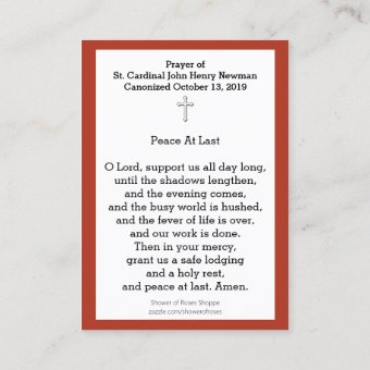 St. Cardinal John Henry Newman Holy Card Catholic | Zazzle