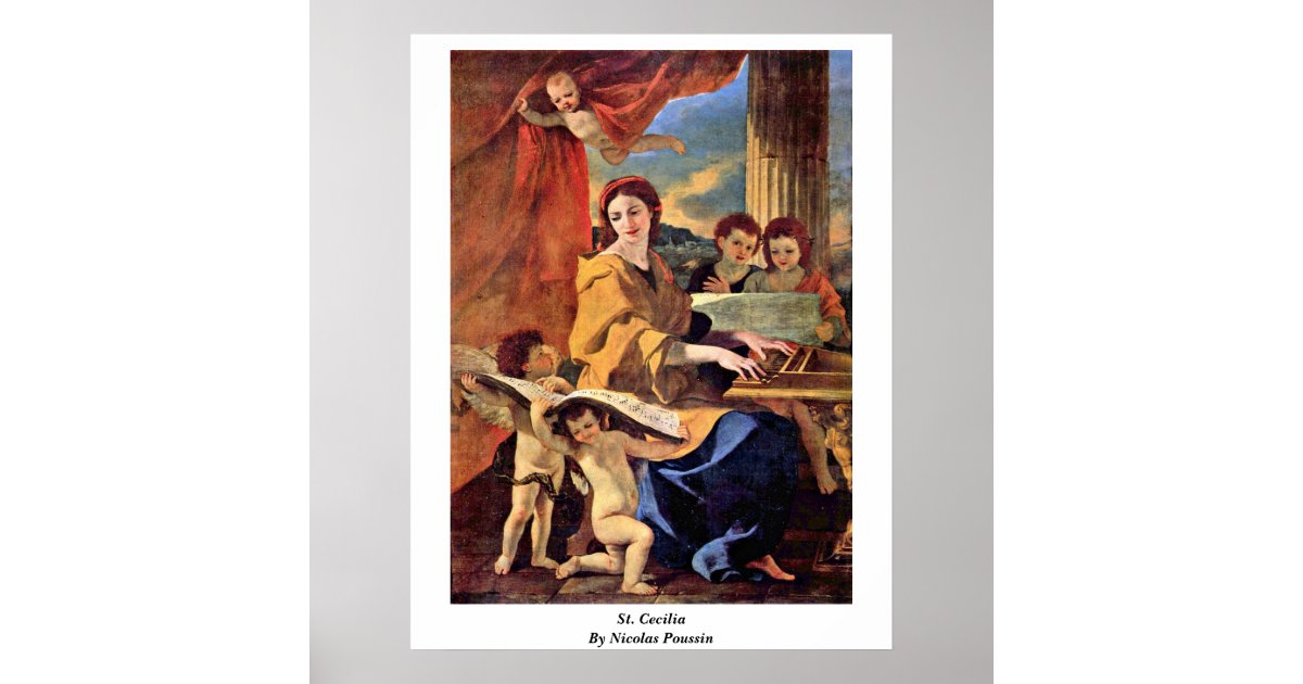St. Cecilia By Nicolas Poussin Poster | Zazzle