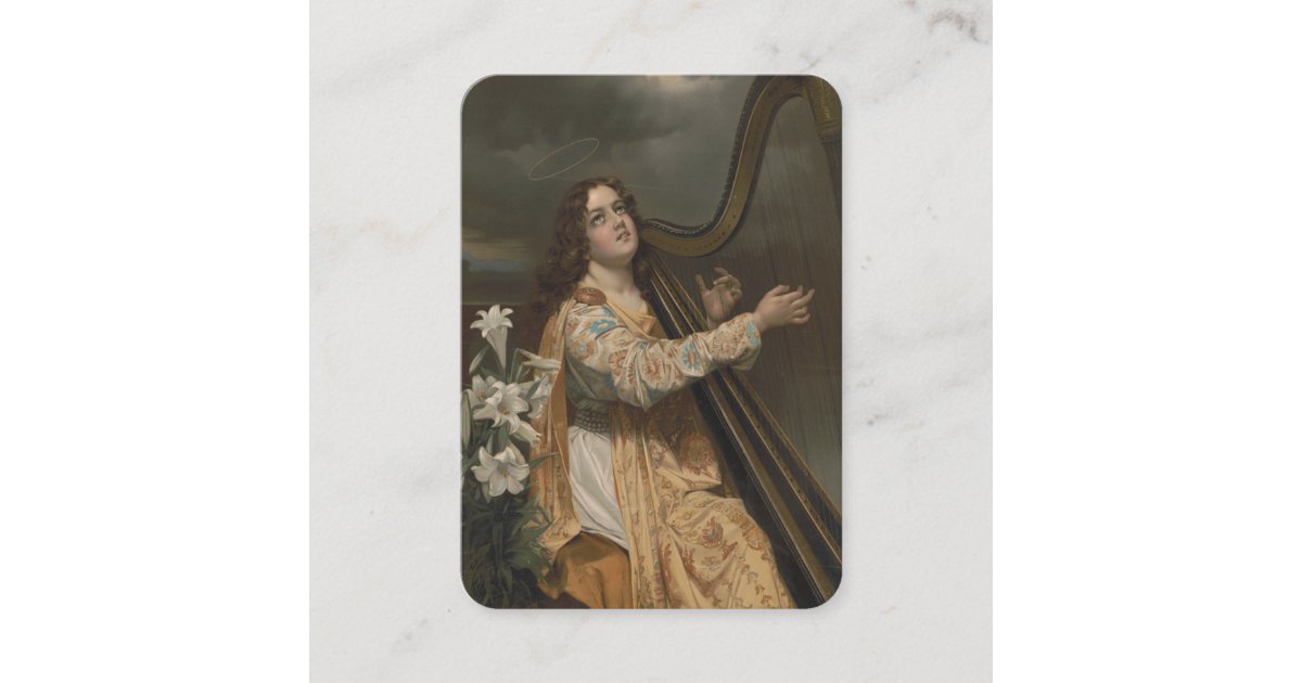 St. Cecilia Patron Musicians Catholic Prayer Place Card | Zazzle