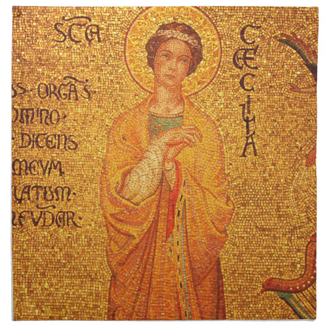 St Cecilia, Patron Saint of Musicians, napkins | Zazzle