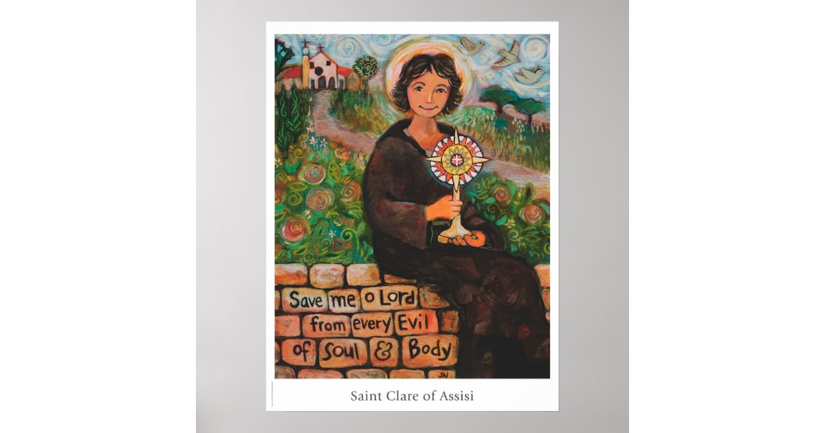 St. Clare of Assisi Classroom poster | Zazzle