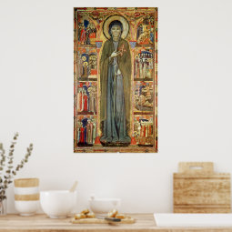 St. Clare with Scenes from her Life Poster | Zazzle
