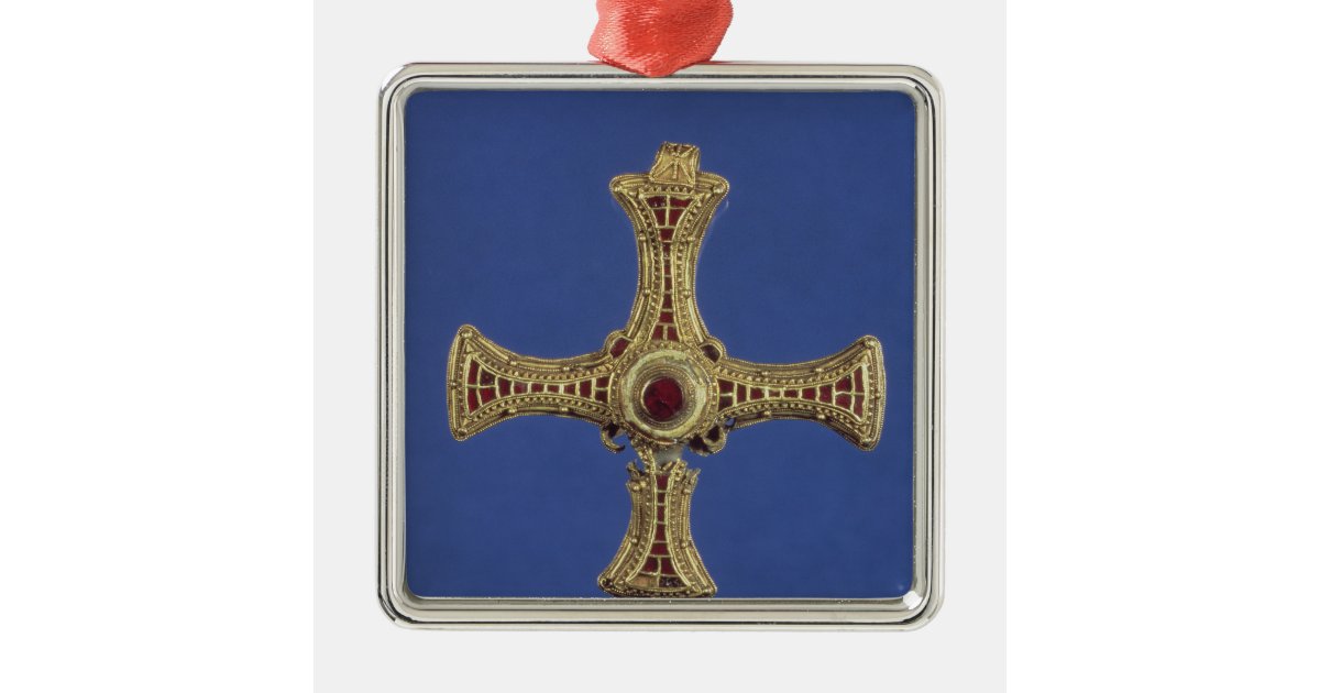 St. Cuthbert's Cross Metal Ornament | Zazzle