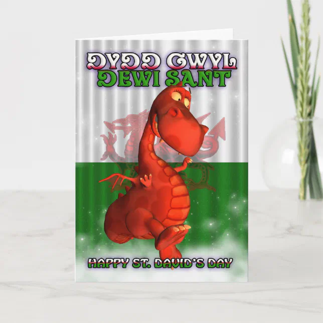 St. David's Day, Welsh Card, Dydd Gwyl Dewi Sant Card | Zazzle