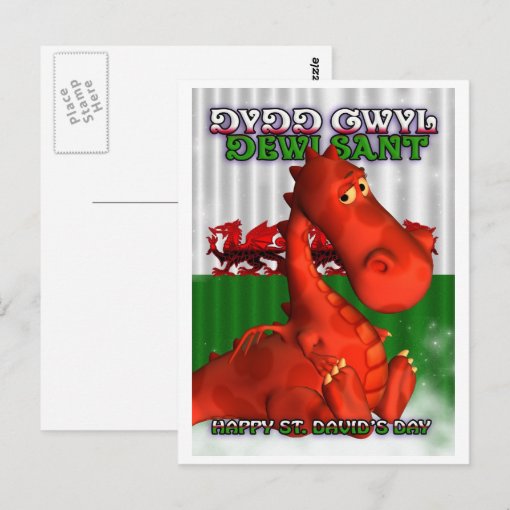 St. David's Day, Welsh Card, Dydd Gwyl Dewi Sant Postcard | Zazzle