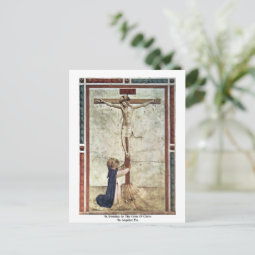 St. Dominic At The Cross Of Christ By Angelico Fra Postcard | Zazzle