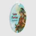 St Florian with Bucket (Clear Skies; M 19) Acrylic Ornament | Zazzle