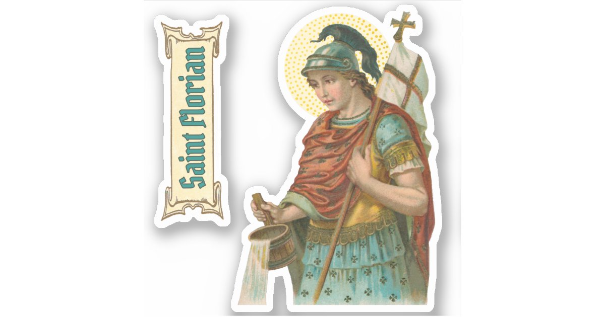 St. Florian with Bucket (M 019) Sticker | Zazzle