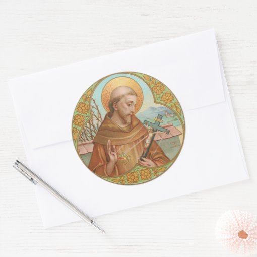 St. Francis of Assisi (BK 002) Classic Round Sticker | Zazzle