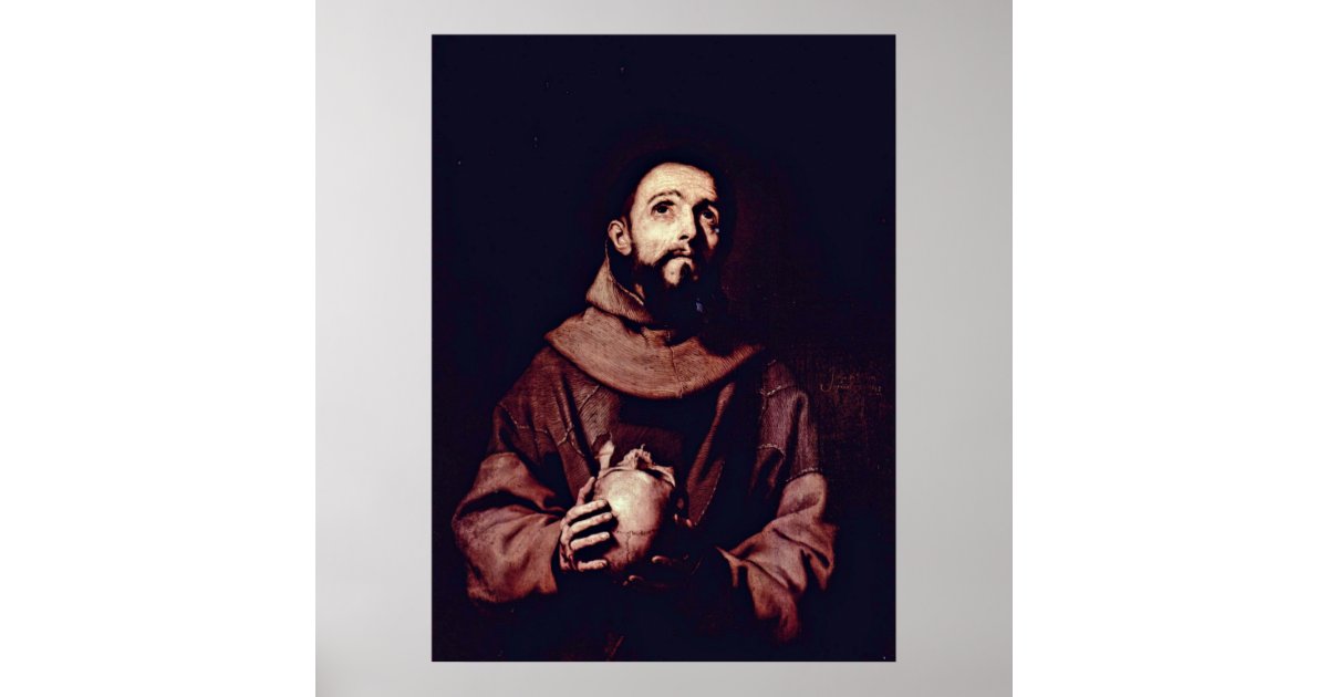 St. Francis of Assisi by Jusepe de Ribera Poster | Zazzle
