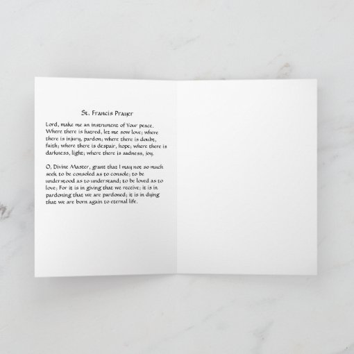 St. Francis of Assisi Greeting Card w/prayer | Zazzle