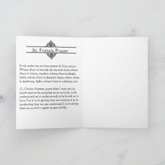 St. Francis of Assisi Greeting Card w/prayer | Zazzle