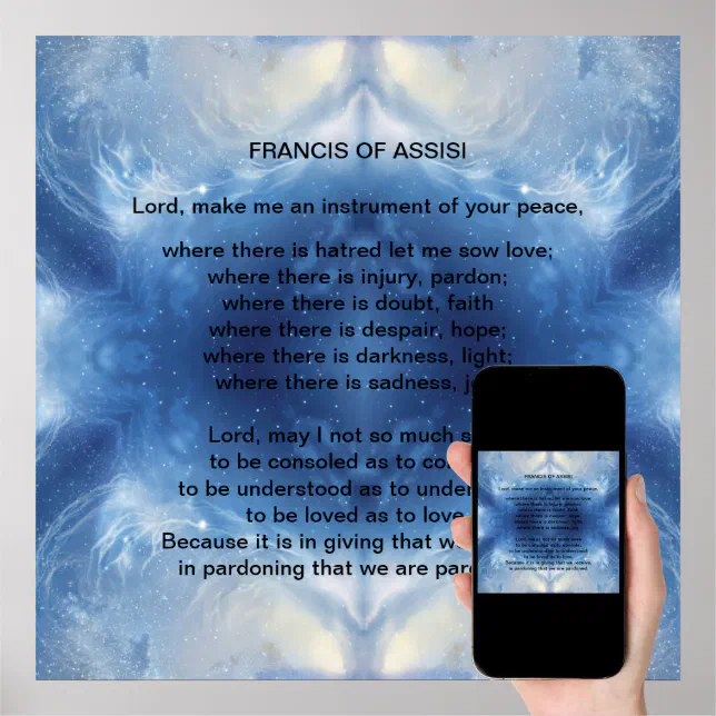 St Francis of Assisi prayer Poster | Zazzle