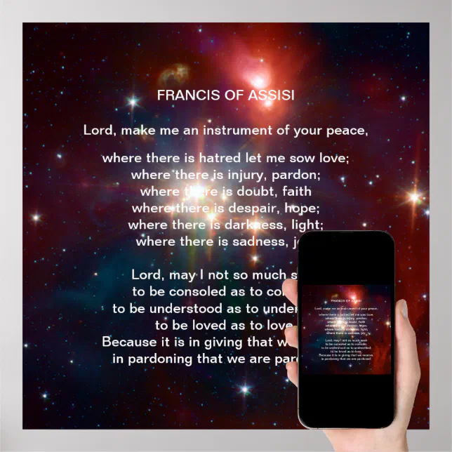 St Francis of Assisi prayer Poster | Zazzle