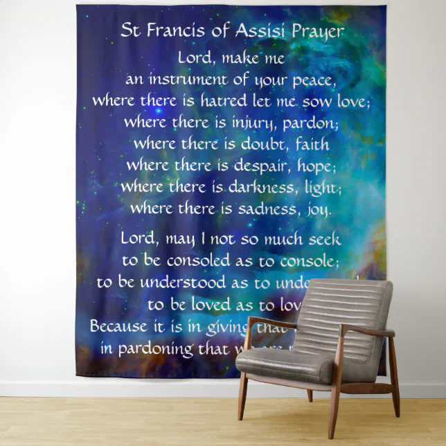 St Francis of Assisi Prayer Tapestry | Zazzle