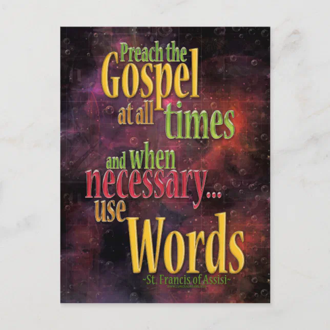 St. Francis of Assisi Quote Postcard | Zazzle