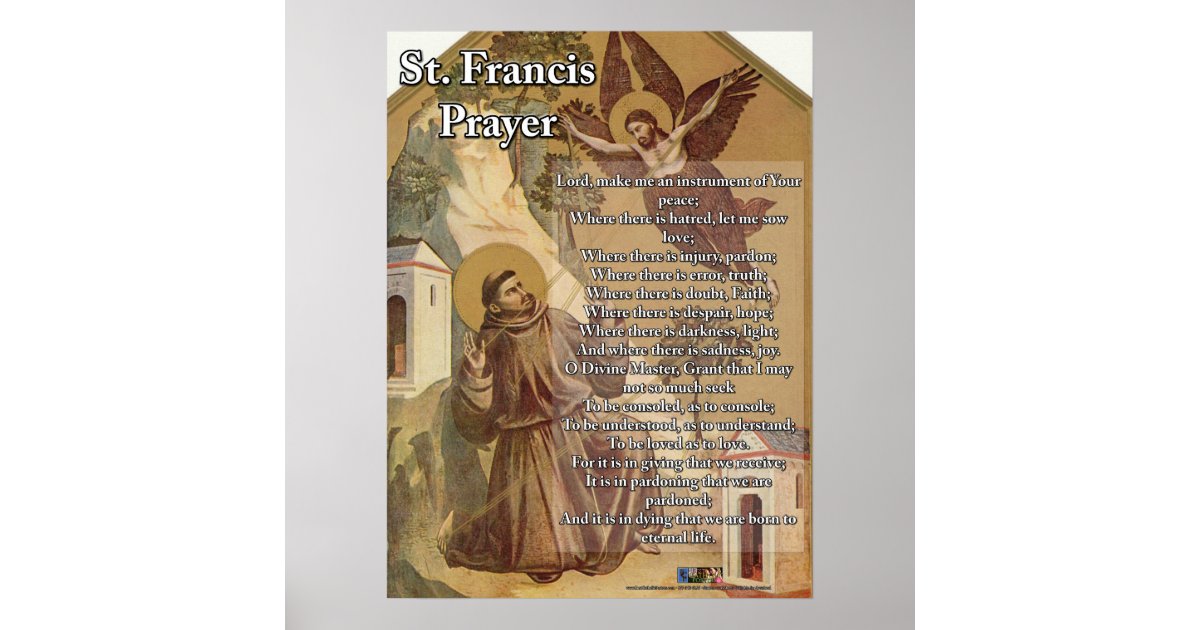 St. Francis Prayer Poster | Zazzle