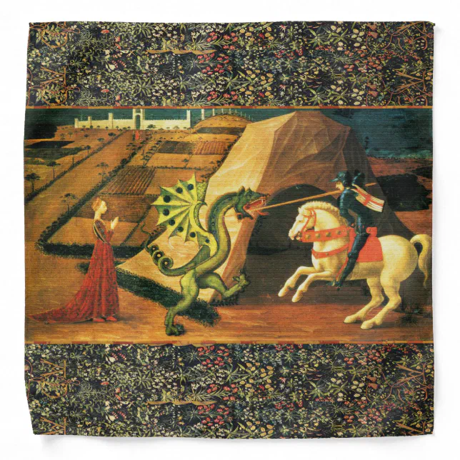 ST. GEORGE, DRAGON AND PRINCESS BANDANA | Zazzle