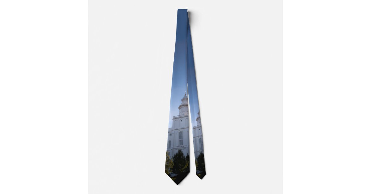 St. George LDS Temple Neck Tie | Zazzle