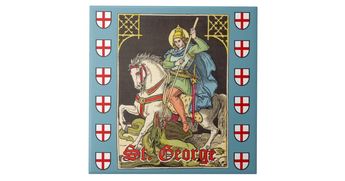 St. George on Horseback (BS 01) Ceramic Tile | Zazzle
