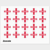 St George's Cross - England Flag Classic Round Sticker | Zazzle