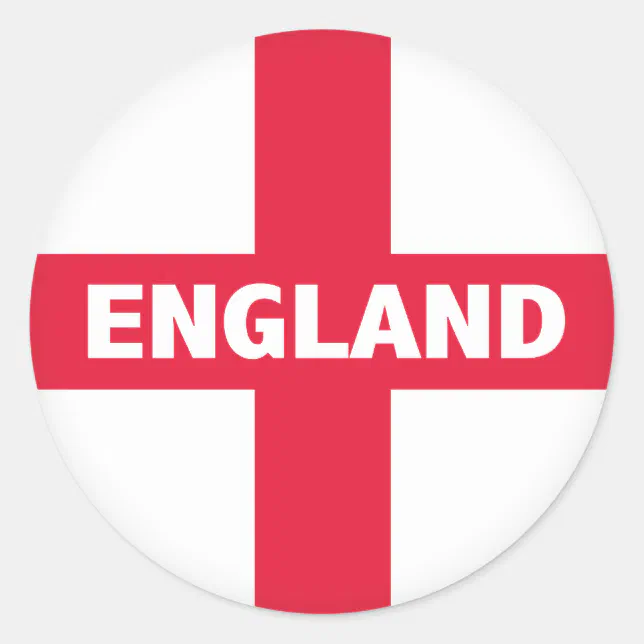 St George's Cross - England Flag Classic Round Sticker | Zazzle