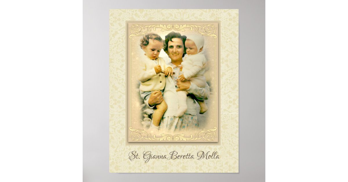 St. Gianna Beretta Molla Catholic Mother Poster | Zazzle