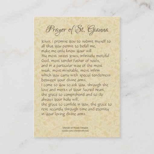 St. Gianna Beretta Molla Catholic Prayer Holy Card | Zazzle