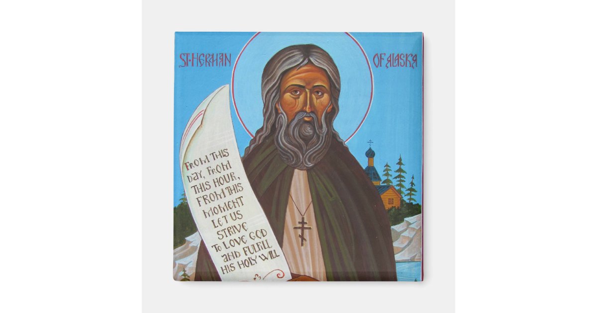 St Herman of Alaska Orthodox Icon Magnet | Zazzle