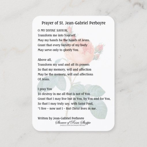 St. Jean-Gabriel Perboyre Catholic Prayer Place Card | Zazzle
