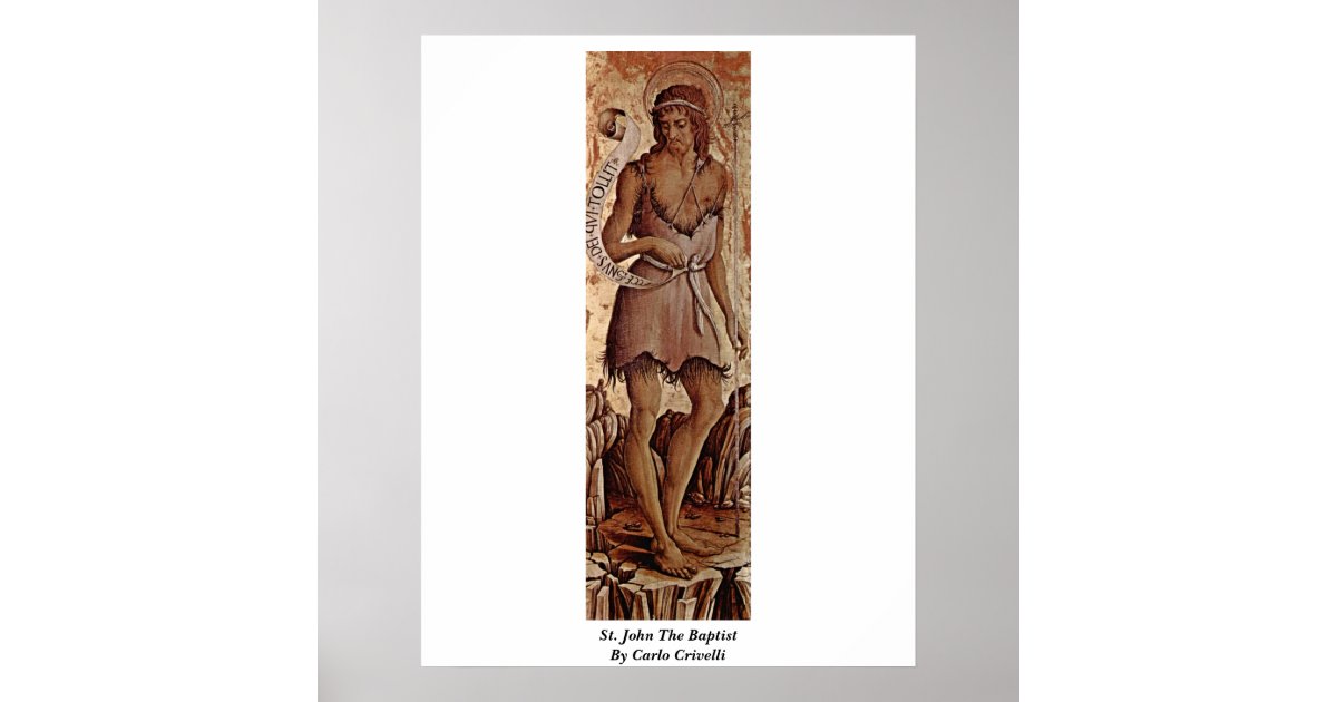 St. John The Baptist By Carlo Crivelli Poster | Zazzle