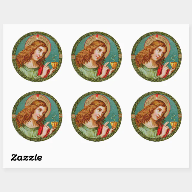 St. John the Evangelist (JMAS 06) Classic Round Sticker | Zazzle