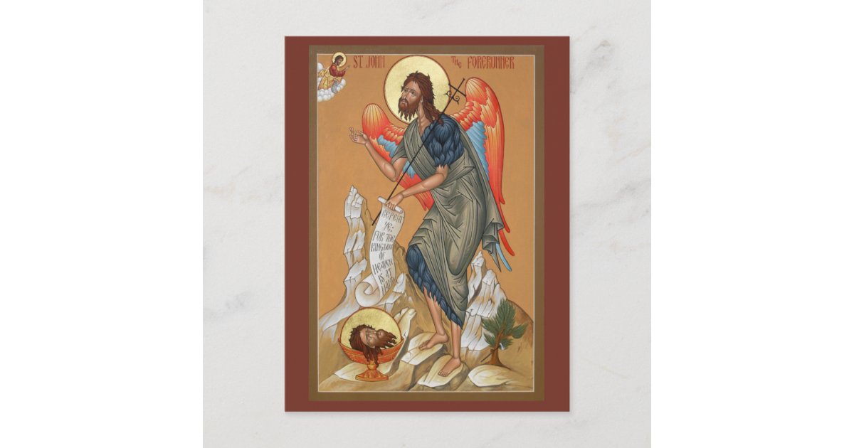 St. John the Forerunner Prayer Card | Zazzle