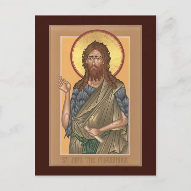 St John the Forerunner Prayer Card | Zazzle